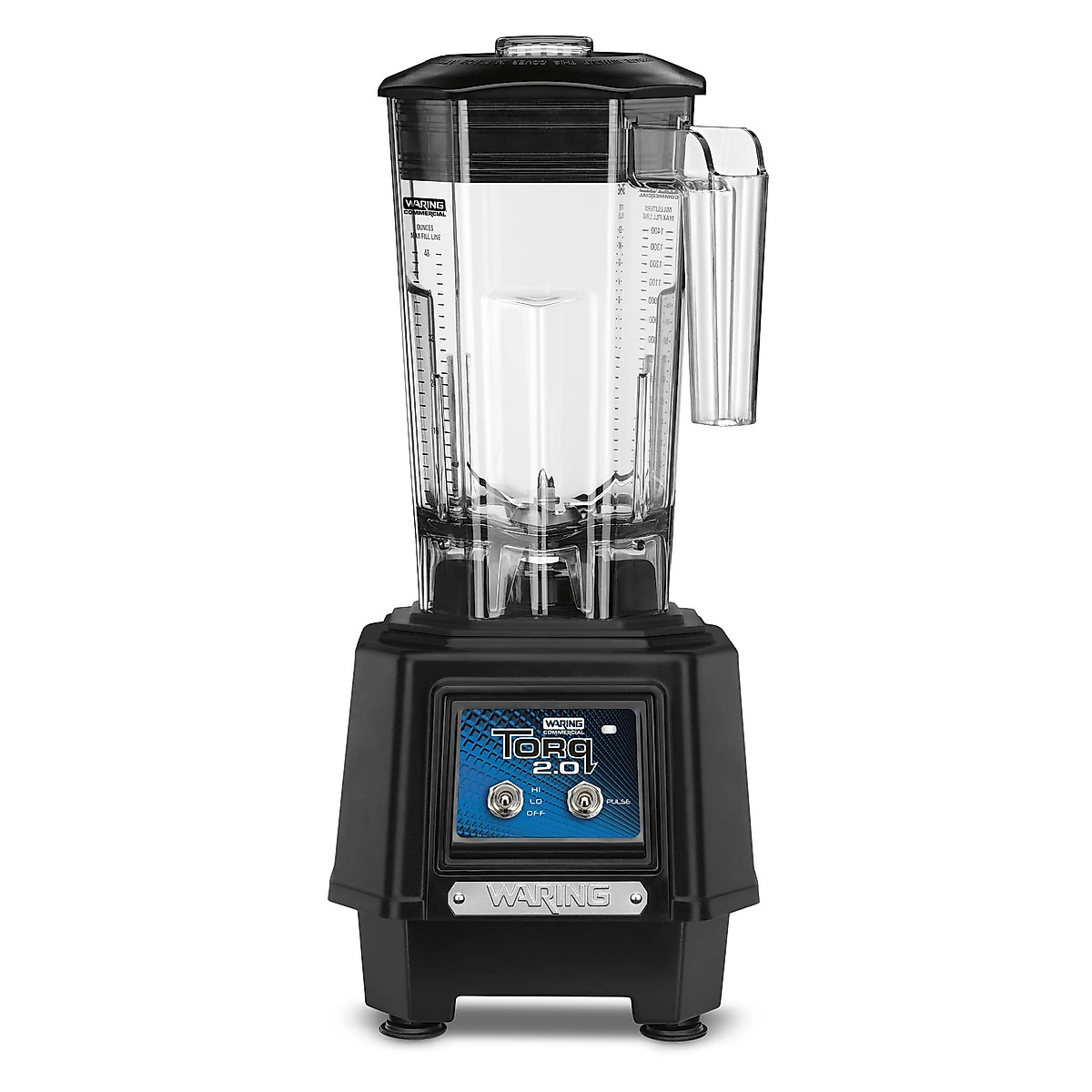 Waring Commercial TBB145 TORQ 2 Horsepower Blender, 2 Speed Toggle Switch Controls, with 48 oz. BPA Free Container, 120V, 5-15 Phase Plug, 9 x 15.75 x 11.5 inches, Multicolor