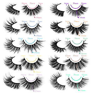 HeyAlice False Lashes Faux Mink Eyelashes 30 Pairs 10 Styles Wholesale Eye Lashes Pack 3D Volume Natural Look Wispy Fluffy Fake Eyelashes Bulk