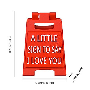 GVMW A Little Sign to Say I Love You,Love Themed Mini Sign Ornaments,Romantic Love Language Sign Plaquefor Home Desk Decorative