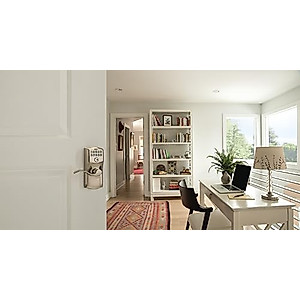 SCHLAGE FE595 CAM 619 ACC Camelot Keypad Entry with Flex-Lock and Accent Levers, Satin Nickel