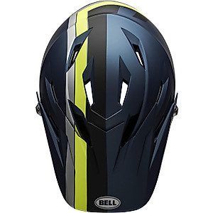 BELL Sanction Adult Full Face Bike Helmet - Matte Blue/Hi-Viz (2023), Medium (55-57 cm)