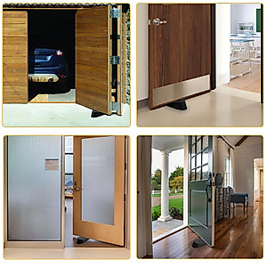 Crosize Black Extra Large Door Stopper, High 1.9 Inches Big Door Stop for Floor Rubber Doorstop Wedge, Door Gaps and Prevent The Lock-Outs, Floor Sturdy Door Stopper for Heavy Duty Door Bottom of Door