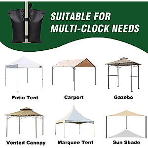 Eurmax USA Sandbag Tent Weights Bags , for Patio Umbrella Base,Outdoor Canopy,4-Pack(Black)
