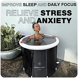 NORDICWAY – Ice Bath LARGE – Cold Plunge Tub Outdoor recovery – Triple Layered Insulation – Portable Ice Bath Tub For Athletes - Durable Cold Tub