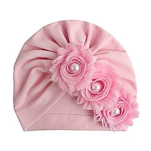 Baby Turban Bow Hats for Girls Infant Head Wrap Soft Knotting Cap for Toddler Kids (Color 2)