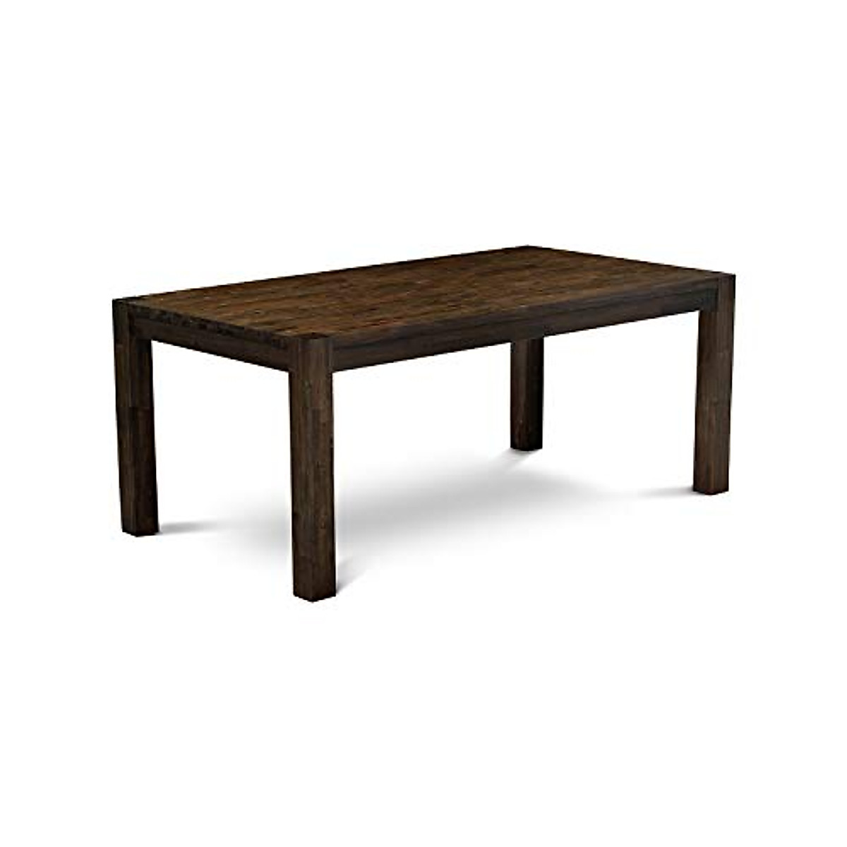 East West Furniture Wooden LM7-07-T Dinning Room Table Rectangular Tabletop and 72 x 40 x 30-Distressed Jacobean Finish