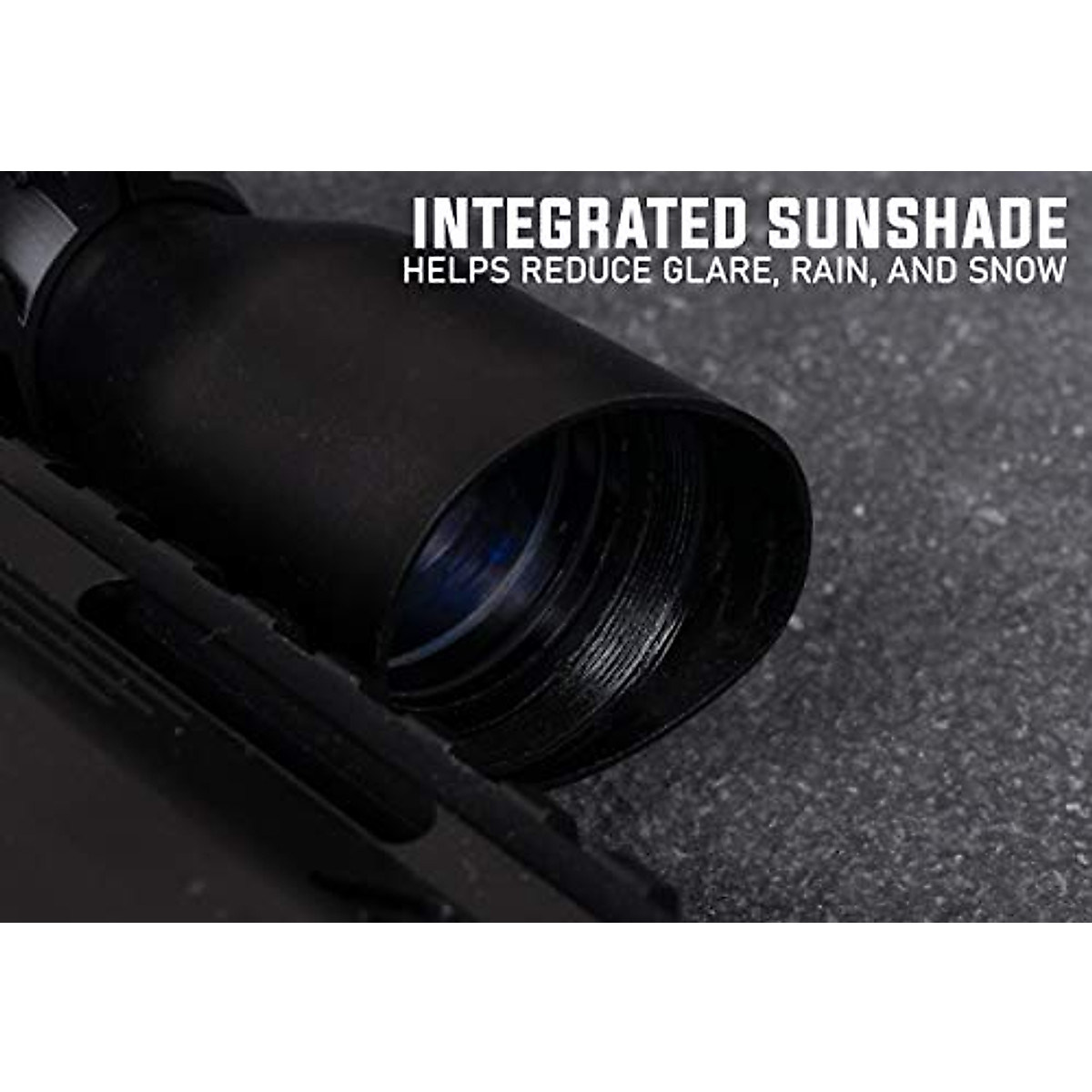 Monstrum 3-9x32 Rifle Scope with Rangefinder Reticle and Medium Profile Scope Rings | Black
