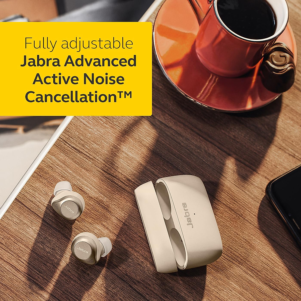 Jabra Elite 85t True Wireless Bluetooth Earbuds, Gold Beige – Advanced Noise-Cancelling Earbuds with Charging Case for Calls & Music – Wireless Earbuds with Superior Sound & Premium Comfort, 12