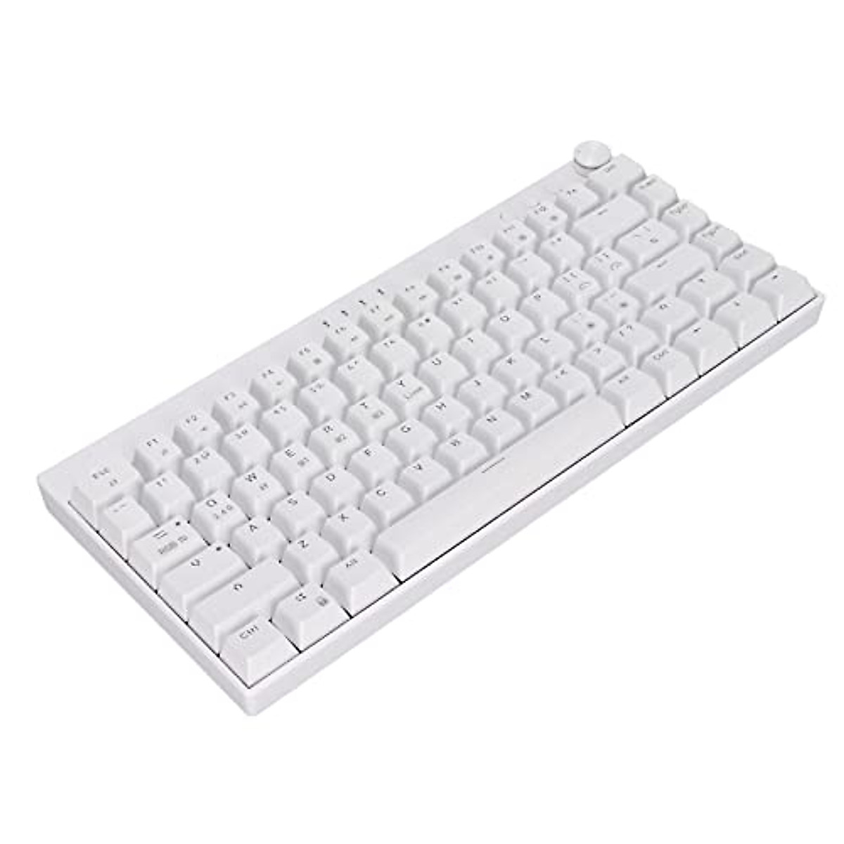 Threemode Mechanical Keyboard, Dynamic RGB Backlight, Three Modes, White Mechanical Keyboard, Compact Size for Home Office Gaming (Red Switch)
