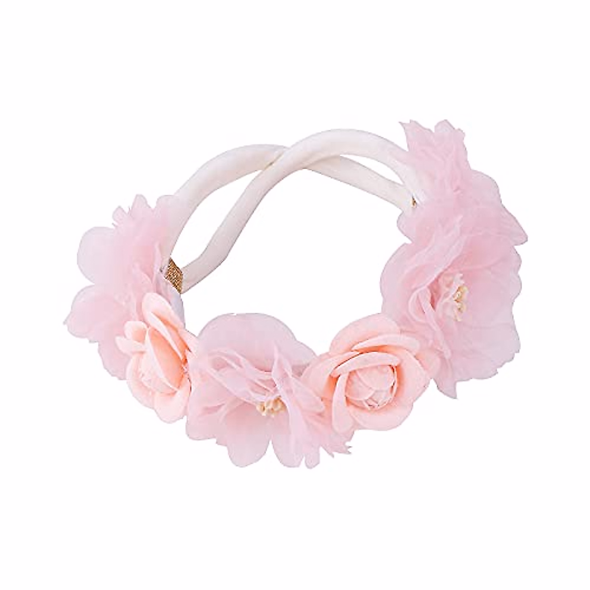 BFNAAgirl Flower Headband for Baby Girl Elastic Baby Floral Headbands Crown Hairbands Hair Accessories for Newborn Infant Toddlers Kids 3pcs/set