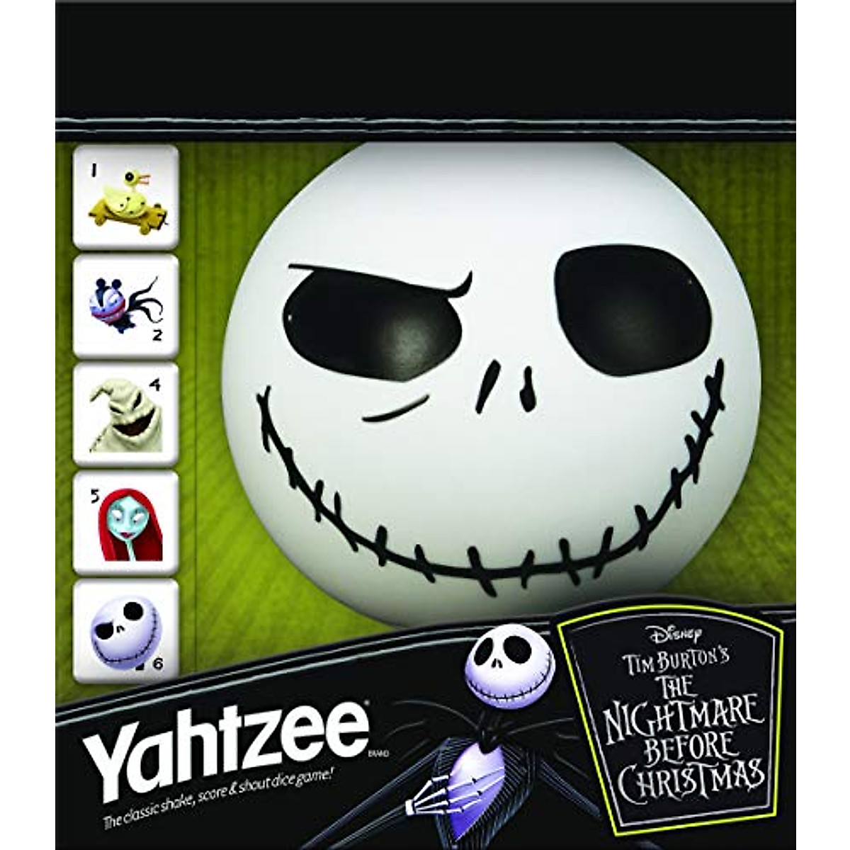 Disney Yahtzee The Nightmare Before Christmas Dice Game | Collectible Jack Skellington Toy | Family Dice Game & Travel Games