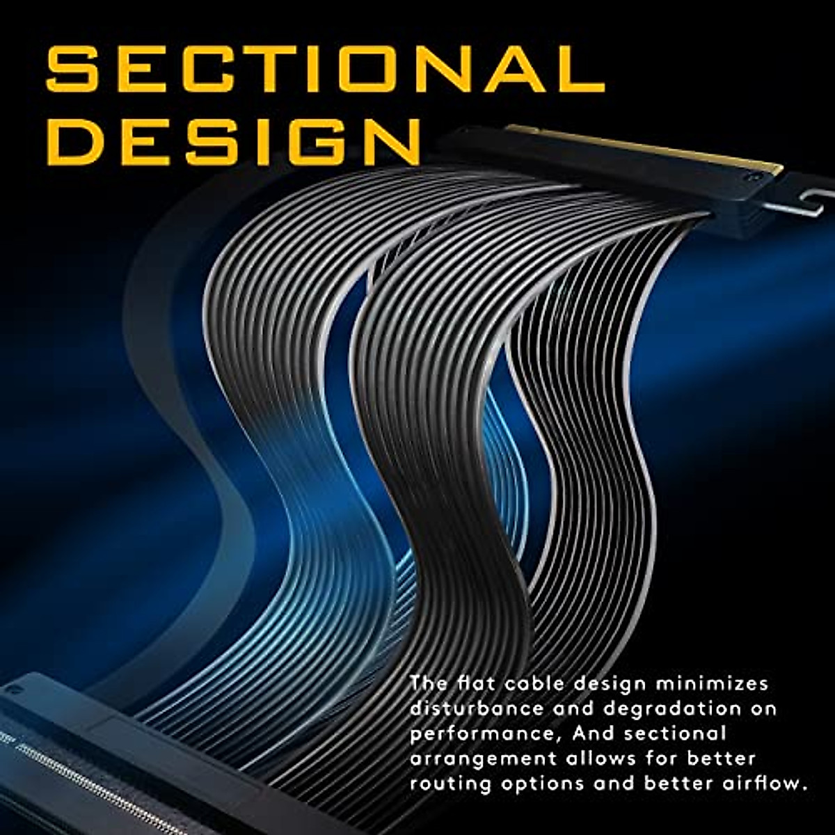 EZDIY-FAB PCIE 4.0 16x Extreme High Speed Riser Cable,PCI Express Gen4 GPU Riser Cable-30CM Straight Connector