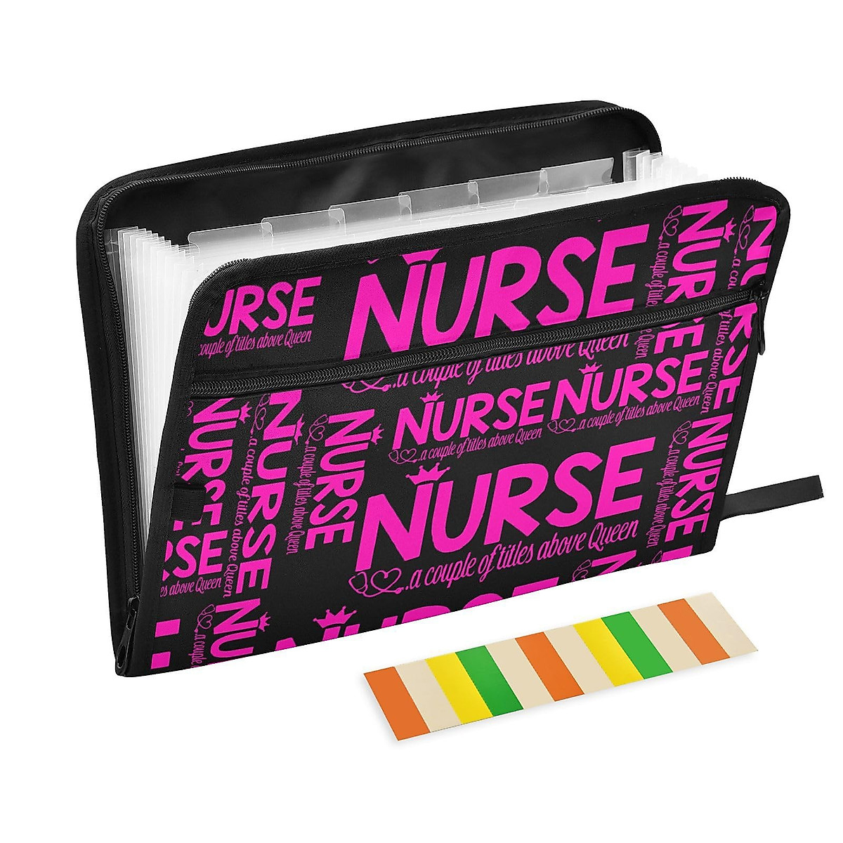 Expandable Accordion Folder Nurse-Gifts-Nursing-Student Expanding File Organizer with 13 Pockets