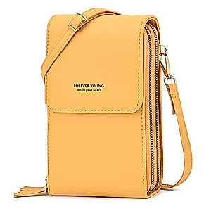 Women Crossbody Wallet Purse with Phone Holder Lightweight Touch Screen Bag Purse PU Leather RFID Blocking Purse