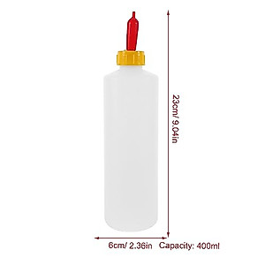 Yardwe Goat Supplies 5 Sets 400ml Lamb Feeding Bottle Kid Livestock Drink Bottle Jug Baby Goat Calf Milk Water Bottle for Farm Accessories Bottle Nipples