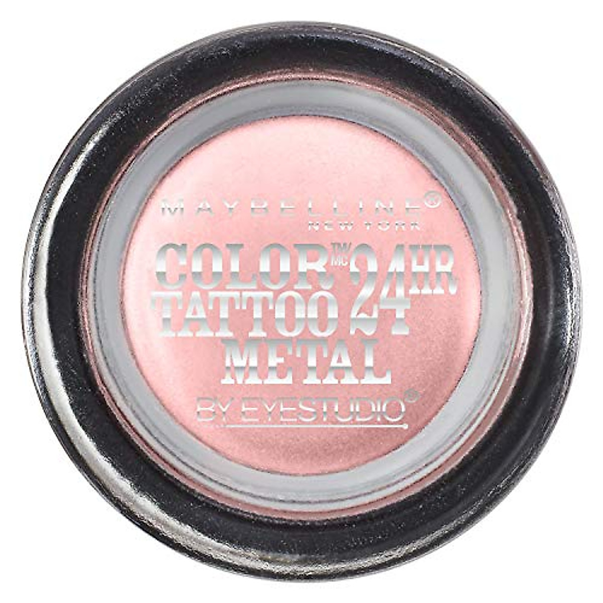 Maybelline New York Eyestudio ColorTattoo Metal 24HR Cream Gel Eyeshadow, Inked in Pink, 0.14 Ounce (1 Count)