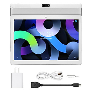 GLOGLOW Tablet Computer, 12GB RAM 256GB ROM 10.1 Inch Tablet 8MP 20MP Cameras Ten Core CPU 5G WiFi 100-240V for Learning (US Plug)