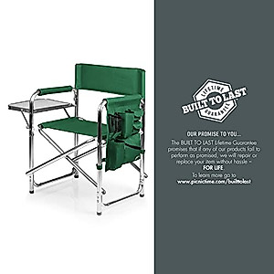 ONIVA - a Picnic Time brand - Sports Chair with Side Table, Beach Chair, Camp Chair for Adults, (Hunter Green)