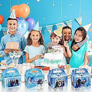 OU RUI 12Pcs Frozen Theme Party Supplies Frozen Party Candy Box Gift Bags Kids Party Decoration