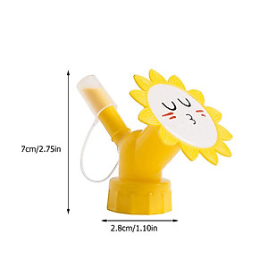 Hemoton Hydro Jug Water Bottle 4pcs Bottle Cap Sprinkler Flower Shaped Bottle Watering Spout Plant Plastic Dual Head Bottle Bonsai Watering Can for Flower Seedlings Plant Bonsai Tools