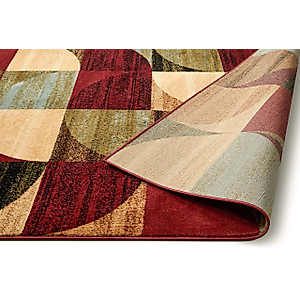 Well Woven Barclay Collection Bowery Art Deco Ivory 4x5 Area Rug - for Entryways, Small Bedrooms, Living Rooms