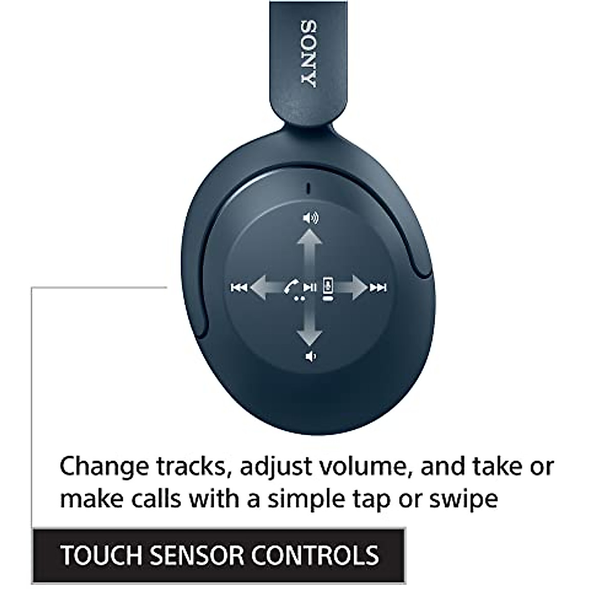 Sony WH-XB910N Extra BASS Noise Cancelling Headphones, Wireless Bluetooth Over The Ear Headset with Microphone and Alexa Voice Control, Blue (Amazon Exclusive)