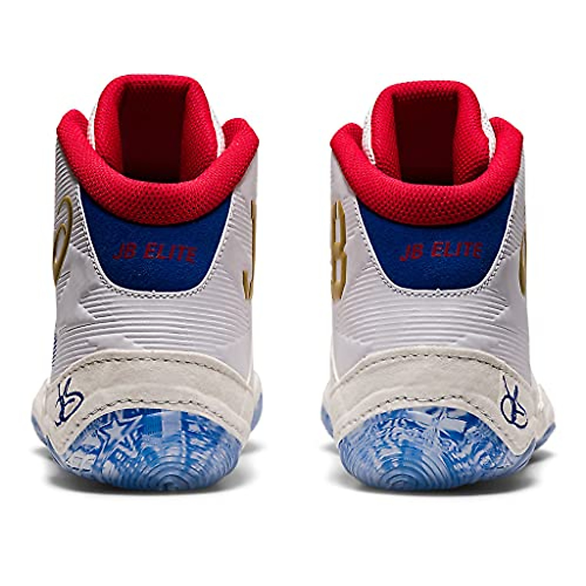 ASICS Men's JB Elite IV Wrestling Shoes, 9, White/Rich Gold