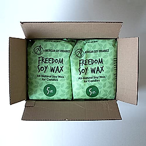 American Soy Organics- 10 lb of Freedom Soy Wax Beads for Candle Making – Microwavable Soy Wax Beads – Premium Soy Candle Making Supplies
