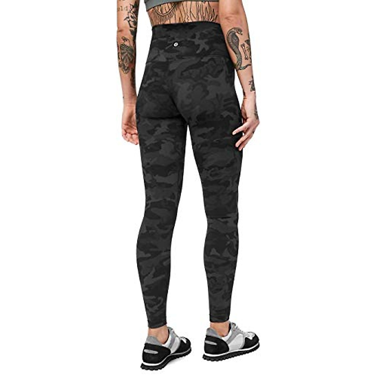 Lululemon Align Stretchy Full Length Yoga Pants - Women’s Workout Leggings, High-Waisted Design, Breathable, Sculpted Fit, 28 Inch Inseam, Incognito Camo Multi Grey, 4