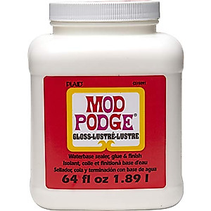 Mod Podge Gloss Sealer, Glue & Finish: All-in-One Craft Solution- Quick Dry, Easy Clean, for Wood, Paper, Fabric & More. Non-Toxic - Craft with Confidence, Made in USA, 64 oz., Pack of 1