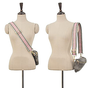 BOMANO Purse Crossbody Handbag Long Strap Adjustable Wide Replacement Embroidered Guitar Shoulder Straps for Women