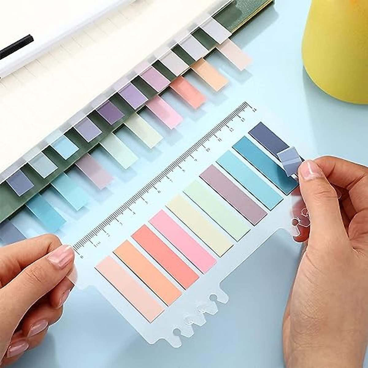 1600/2000/2400Pieces Writable Sticky Tabs Repositionable Color Page Marker Sticky Notes Tabs Sticky Tabs Book Tabs