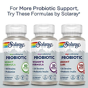 SOLARAY Mycrobiome Probiotic Men’s Formula, Probiotics for Men, Gut Health, Digestion, Immune Function & More, 20 Billion CFU Mens Probiotic, 24 Strains Plus Prebiotic, 30 Servings, 30 VegCaps