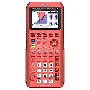 TI-84 Plus CE Color Graphing Calculator, Coral (Metallic)
