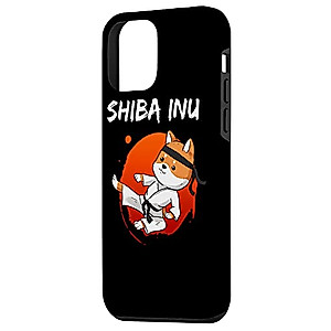 iPhone 12 mini Funny Shiba Inu Uni Dog High Kick Karate Master Sport Art Case