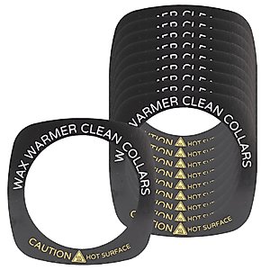 10pcs Wax Warmer Collar, Professional Wax Heater Protective Ring, Wax Warmer Clean Collars Wax Machine Accessories for Most Standard Size Wax Heaters (Square)
