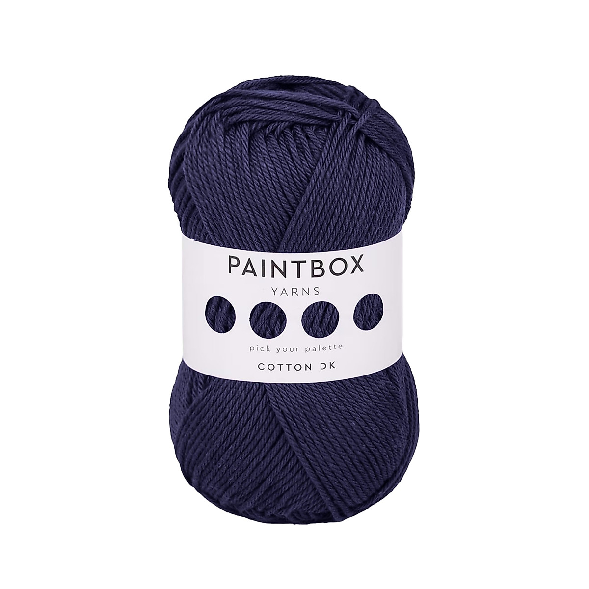 Paintbox Yarns 100% Cotton DK Yarn 1.76oz (50g), 137 Yards (125m) - Midnight Blue Wool for Crochet, Knitting - Soft, Lightweight Double Knit Yarn for Clothes