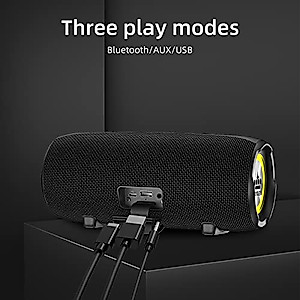 ROYQUEEN Bluetooth Speaker,30W Loud Stereo Sound Portable Speaker,Deep Bass,IP67 Waterproof and Dustproof,Wireless Dual Pairing,Built-in Mic,for Outdoor,Indoor