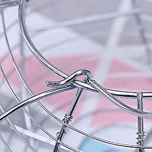 Zerodeko Metal Wire Egg Basket Chicken Shaped Wire Gathering Basket Country Style Chicken Egg Storage Basket for Collecting Carrying Eggs Silver