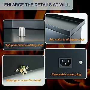 YOOYIST Shawarma Grill Propane Gyro Rotisserie Machine Kebab Doner Automatic Vertical Broiler with 3 Burners