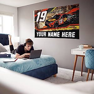 NASCAR Martin Truex Jr #19 BASS PRO SHOPS Personalized - Custom 3' x 5' Banner Flag - Made in The USA - Indoor or Outdoor Décor