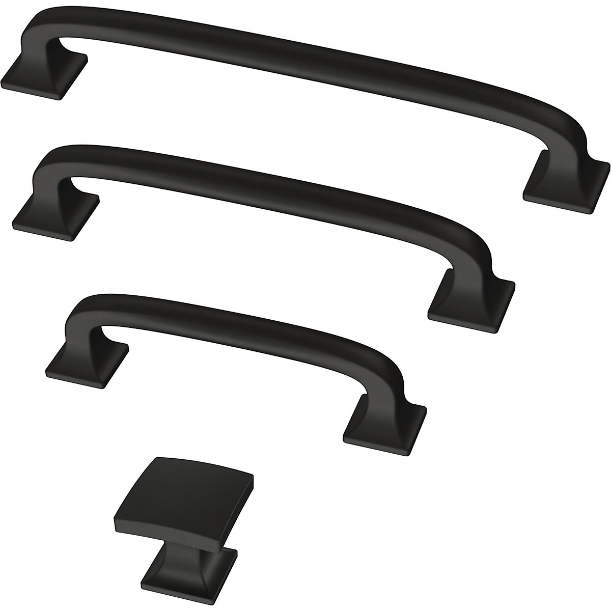 Franklin Brass Lombard (1-Pack) Cabinet Handles 3" Hole to Hole Matte Black Kitchen Cabinet Pulls Drawer Handles Cabinet Hardware Dresser Drawer Pulls P29521K-FB-C