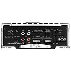BOSS Audio Systems AR1600.4 4 Channel Car Amplifier - 1600 Watts, Full Range, Class A/B, 2-4 Ohm Stable, Mofet Power Supply, Bridgeable