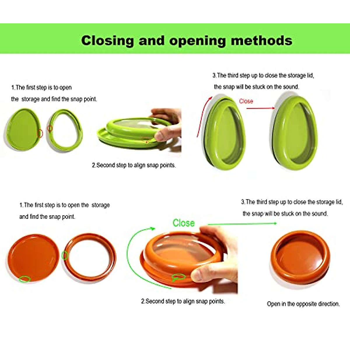 halteoly 4PC Fruit and Vegetable Storage Containers Set for Fridge, Onion Storage Container Tomato Saver and Lemon Keeper,Avocado Saver