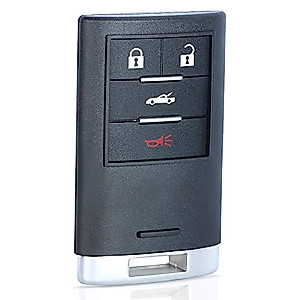 Beefunny Replacement 4 Button Smart Remote Car Key Shell Case Fob for Cadillac XLR, for Chevrolet Corvette M3N5WY7777A (ONLY A KEY SHELL)