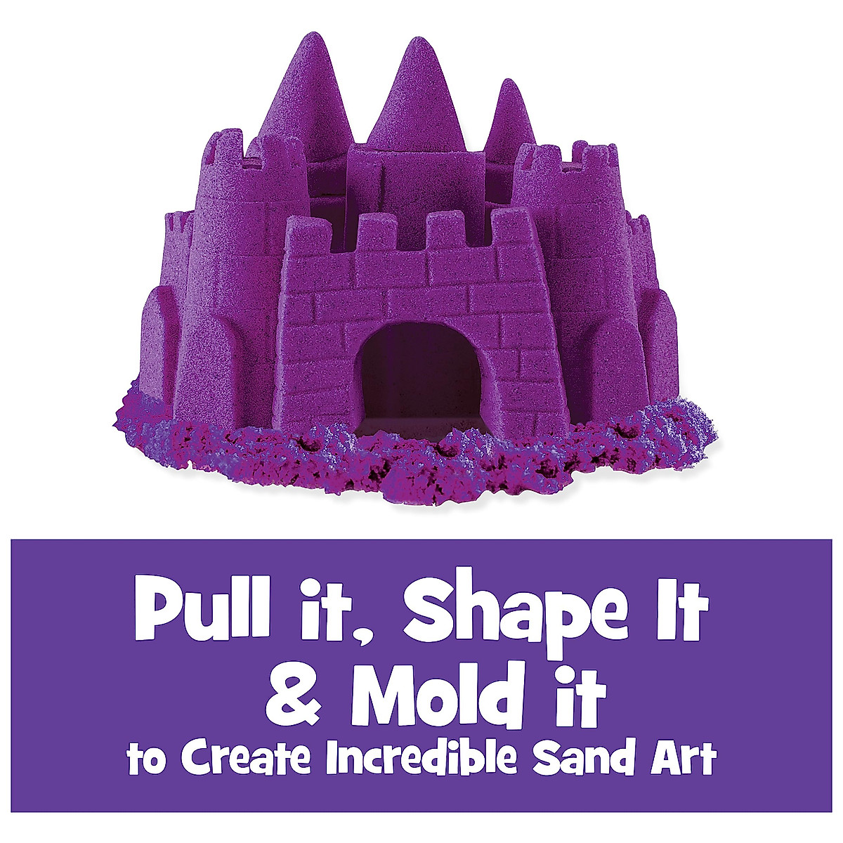 Kinetic Sand, The Original Moldable Sensory Play Sand Toys for Kids, Purple, 2 lb. Resealable Bag, Ages 3+