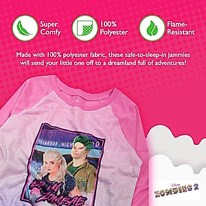 Disney Girls' Zombies 2-Piece Loose-Fit Pajamas Set, BE MY ZOMBODY, 6