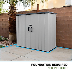 Lifetime Outdoor Utility Storage Shed with Double Wall Steel-Reinforced Construction, 6.3 x 3.6 FT