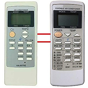 Replacement for Sharp Portable Air Conditioner Remote Control CRMC-A705JBEZ for CV-P09LX CV-P10LC CV-P10MC CV-P10NC CVP10NC-D CVP10NC-R CV-P10PC CVP10PC-D CVP10PC-R CV-P10RC (Display in Celsius)