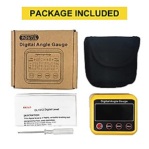 eOUTIL Magnetic Digital Angle Finder Protractor Inclinometer - Cube Digital Level Angle Gauge with Magnetic Base and Backlight - Precision Level Box for Woodworking, Construction, Machinery, Masonry